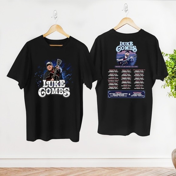 Gildan | Shirts | Luke Combs 224 Tour Growing Up And Getting Old Tshirt ...